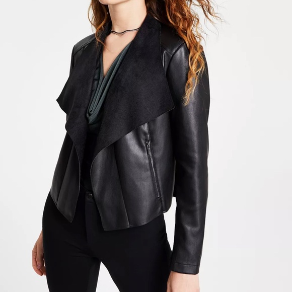 Bar III | Jackets & Coats | Bar Iii Fauxleather Flyaway Jacket | Poshmark